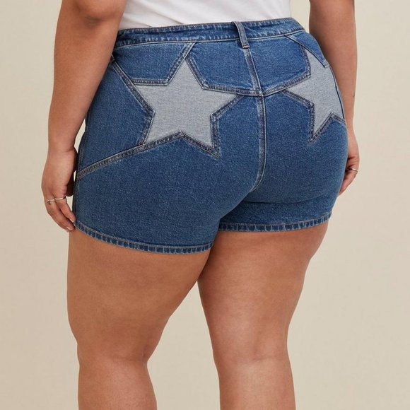 torrid | Shorts | Nwt Torrid Shorts Denim Americana High Rise Star ...